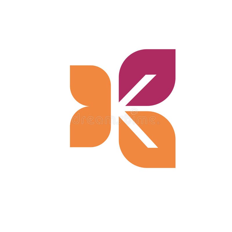 Minimal Vector Graphic Letter KD Symbol Isolated White Background Stock ...