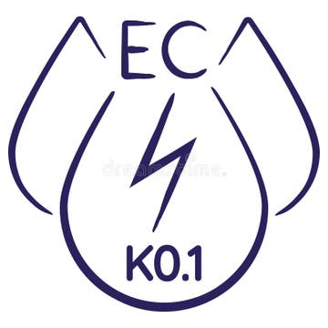 Minimal Vector Icon of the Electrical Conductivity EC, Calibration K0.1 ...