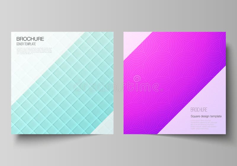 The Minimal Vector Illustration of Editable Layout of Two Square Format ...