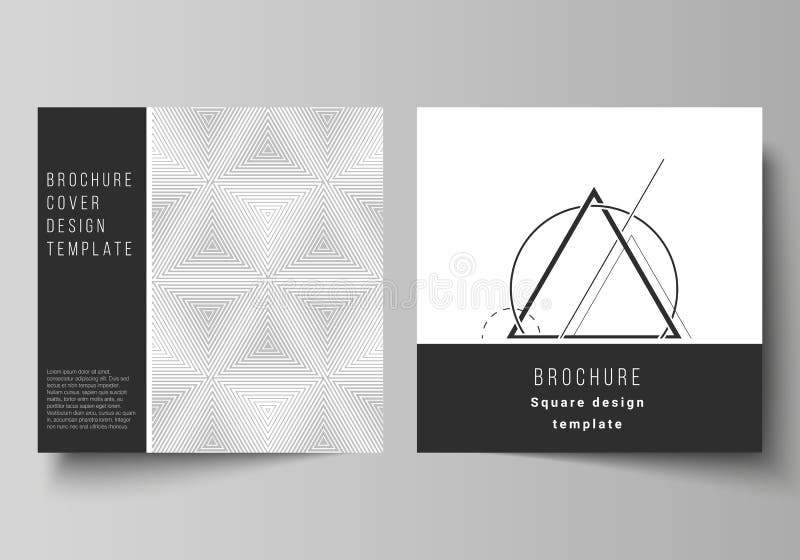 Minimal Vector Illustration Layout of Two Square Format Covers Design ...