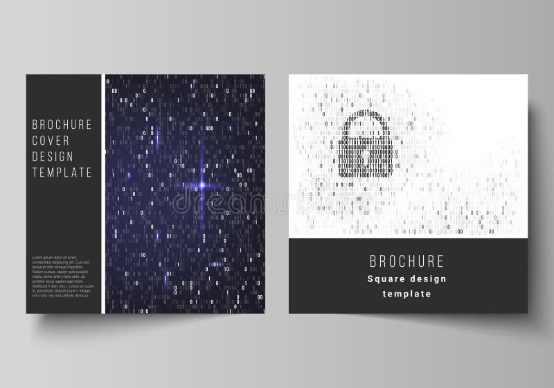 Coding brochure template stock vector. Illustration of layout - 237659393