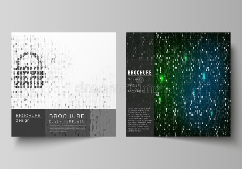 Binary brochure stock vector. Illustration of energy - 28623685