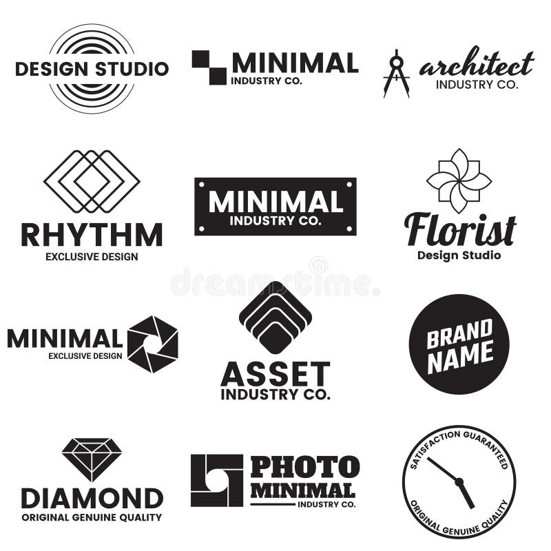 Minimal Vector Logo for Banner Stock Vector - Illustration of font ...