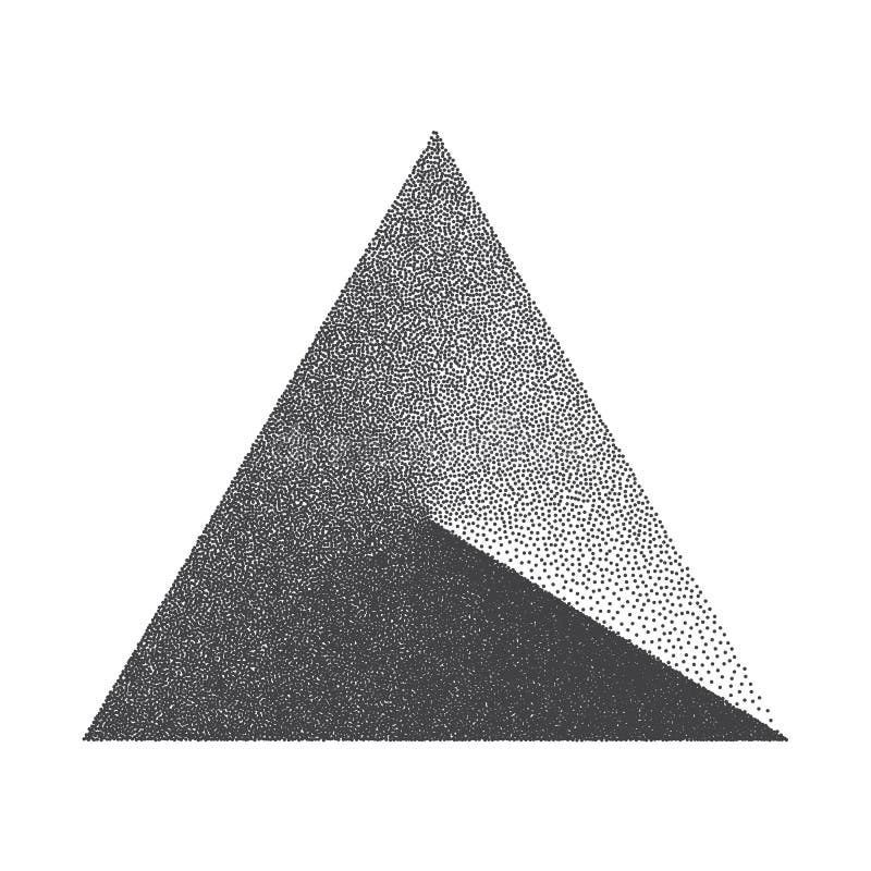 Minimal Vector Stippled Triangle Shape Stock Vector - Illustration of ...