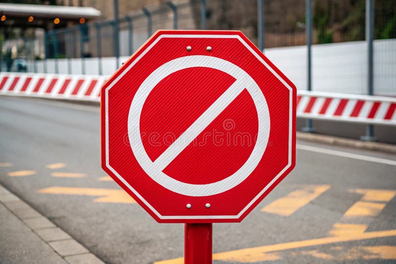 Stop Sign No Entry Pass Warning Red Icon. Stop Sign Red Icon. Vector ...