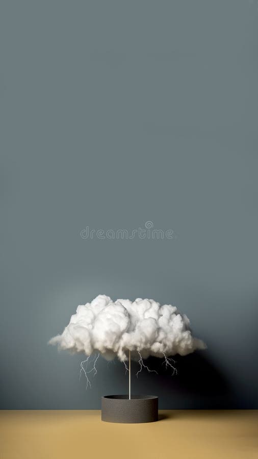 A Minimal Vertical Banner Design Featuring a Thunderstorm with Dramatic ...