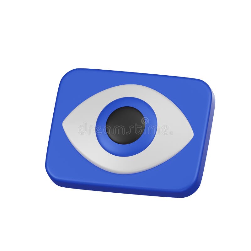 Minimal Visibility Icon for App and Website. 3d Render Isolated ...