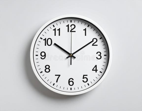 Minimal Wall Clock with Clear Bold Numbers Stock Illustration ...