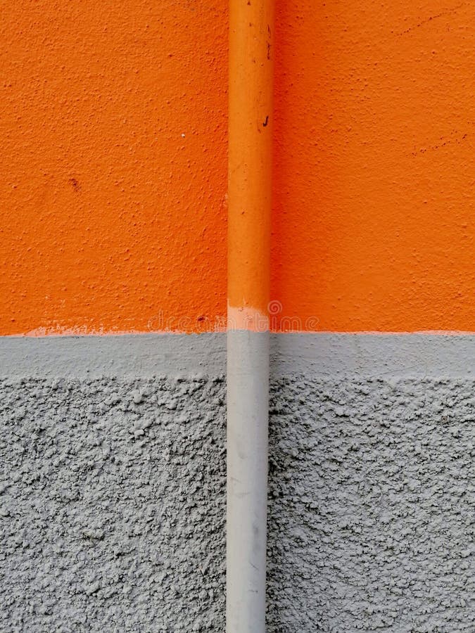 Minimal Wall Orange and Grey Stock Photo - Image of wall, tube: 156756432