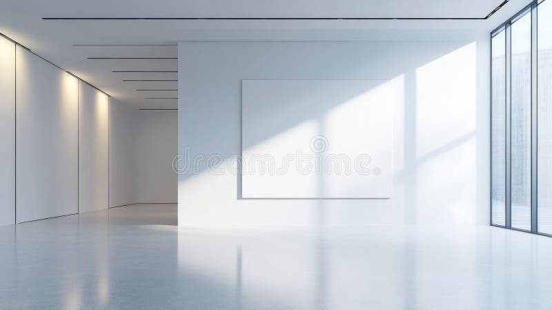 Minimal Wall Poster Realistic Mockup Stock Photo - Image of minimal ...