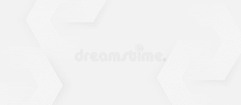 Minimal White Abstract Background with Subtle Hexagonal Line Pattern ...