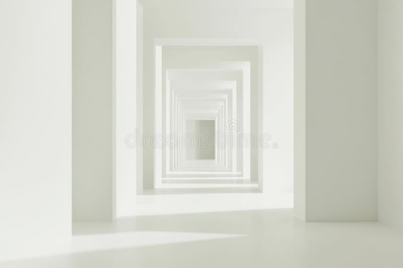 Minimal White Background with Large Empty Space Stock Illustration ...