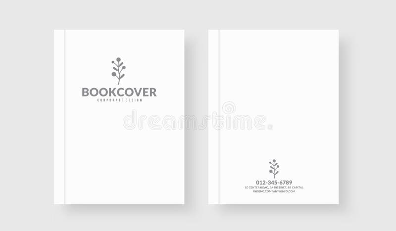 Minimal White Book Cover Template for Your Business Stock Vector ...