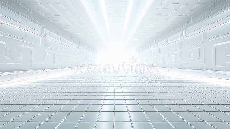 Minimal White Futuristic Background Stock Illustration - Illustration ...