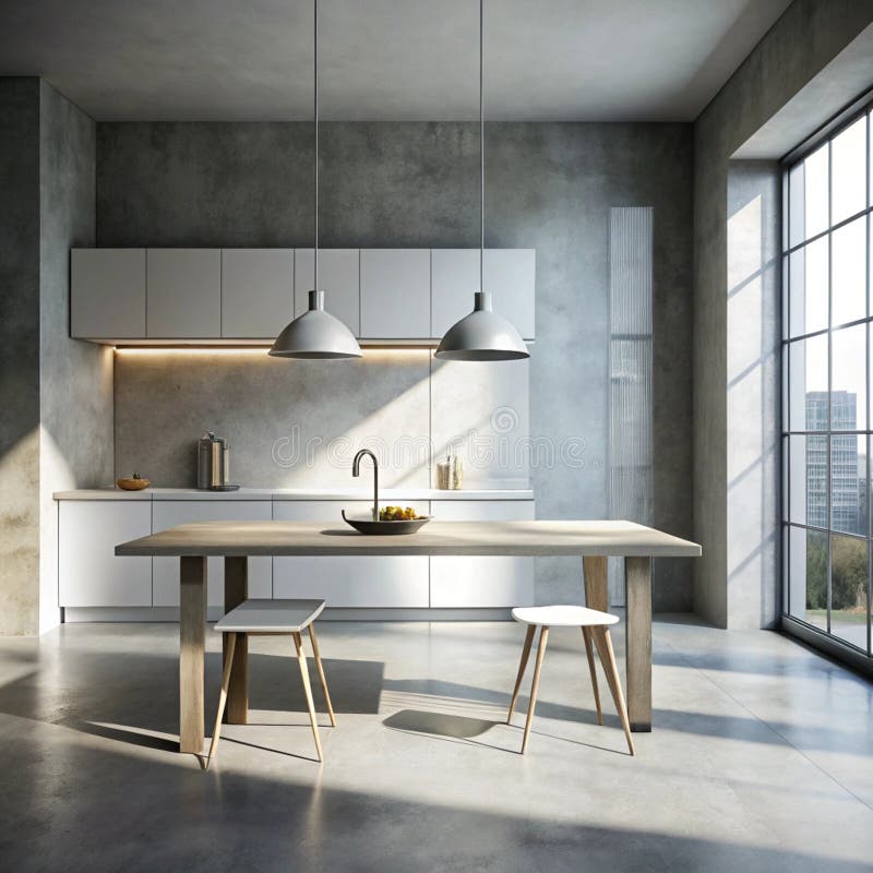 Minimal White Grey Studio Floor with Product Display Stock Illustration ...