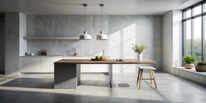 Minimal White Grey Studio Floor with Product Display Stock Illustration ...