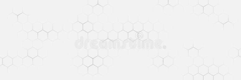Minimal White Hexagonal Abstract Background Stock Illustration ...