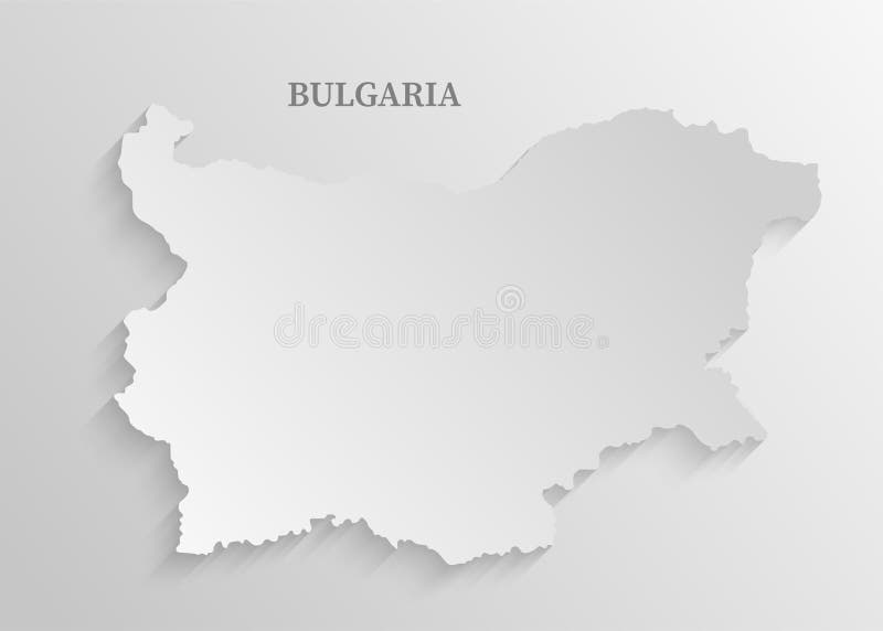 Minimal White Map Bulgaria Template Europe Country Stock Illustration ...
