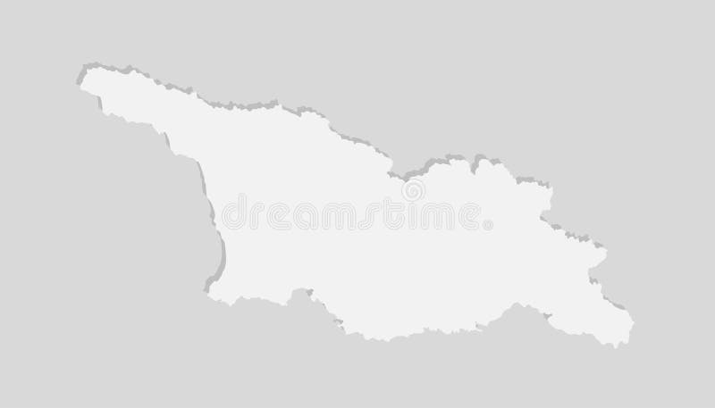 Minimal White Map Georgia, Template Asia Country Stock Vector ...