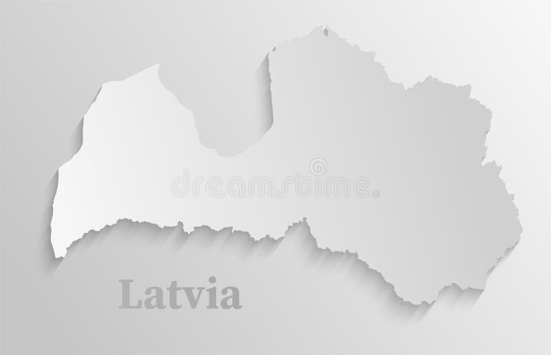 Minimal White Map Latvia, Template Europe Country Stock Vector ...