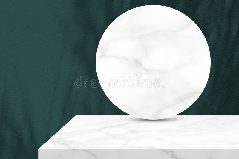 Minimal White Marble Table Corner and Circle Marble Partition with ...