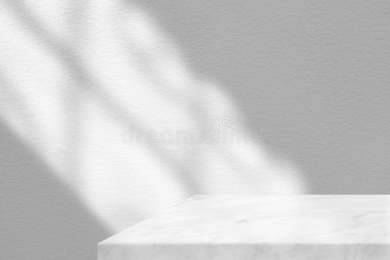 Minimal White Marble Table Corner with Light Beam from Window To ...