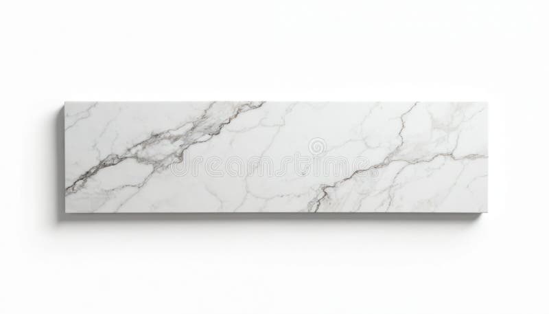 Minimal White Stone Marble Rectangle Surface Countertop with Grey ...