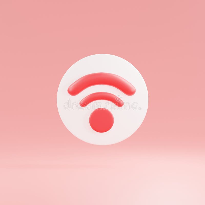 Minimal Wifi Icon Model Design. Stock Image - Illustration of comment ...