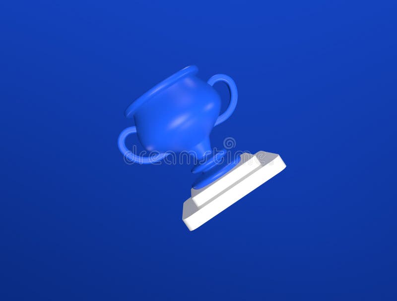 Minimal Winner Trophy Cup and Confetti. 3d Rendering Stock Illustration ... Minimal Winner Trophy Cup and Confetti. 3d Rendering Stock Illustration ...