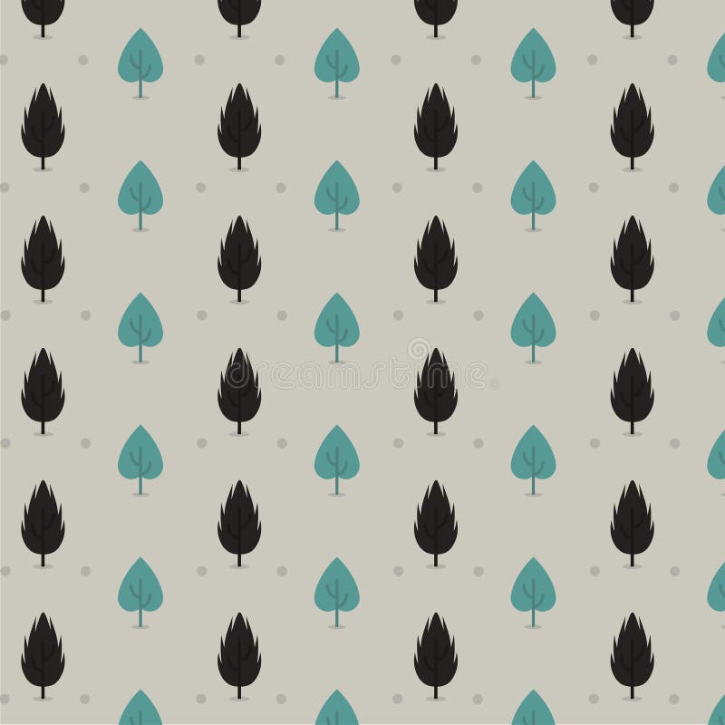 Minimal Winter Seamless Pattern. Winter Tree Pattern Stock Vector ...