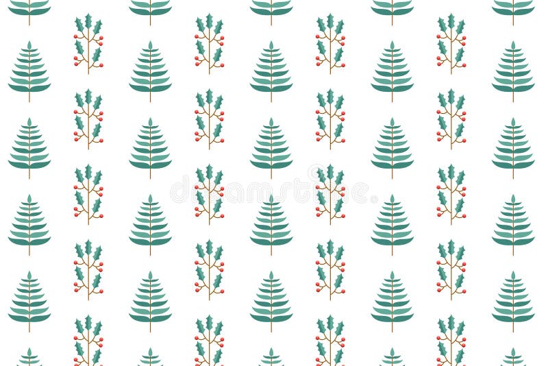 Minimal Winter Seamless Pattern. Winter Tree Pattern Stock Vector ...