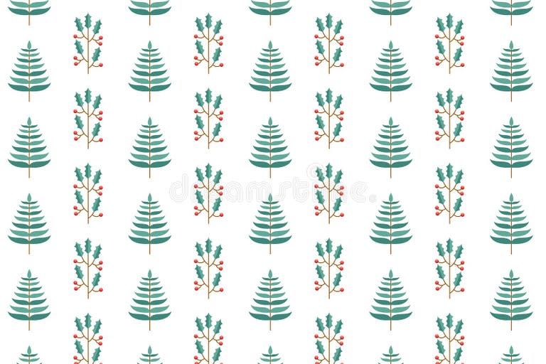 Minimal Winter Seamless Pattern. Winter Tree Pattern Stock Vector ...