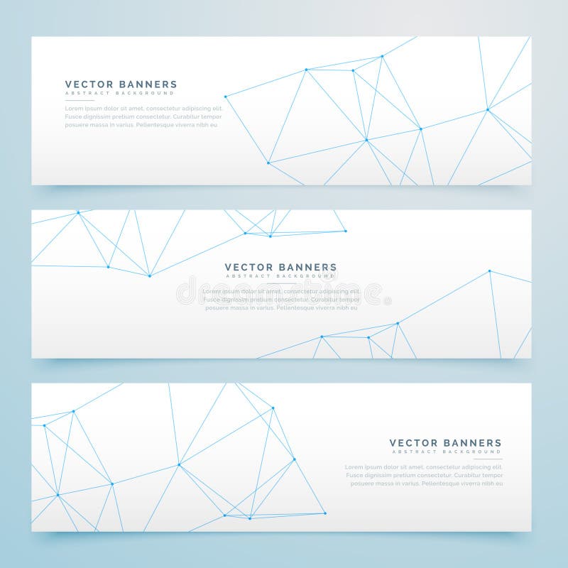 Minimal Wire Banners Set of Three Stock Vector - Illustration of ...