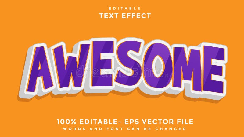 Minimal Word Awesome Editable Text Effect Design, Effect Saved in ...