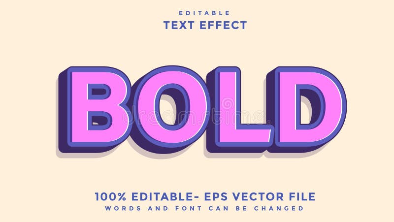 Minimal Word Bold Editable Text Effect Design Template, Effect Saved in ...