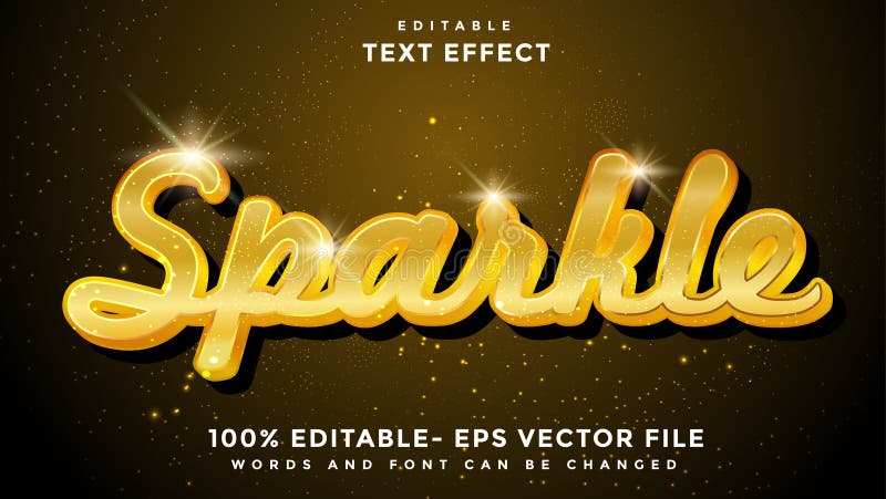 Minimal Word Sparkle Editable Text Effect Design, Effect Saved in ...