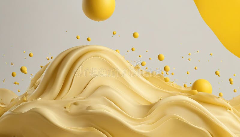 Minimal Yellow Background Vector Abstract Color Fluid Pattern Texture ...