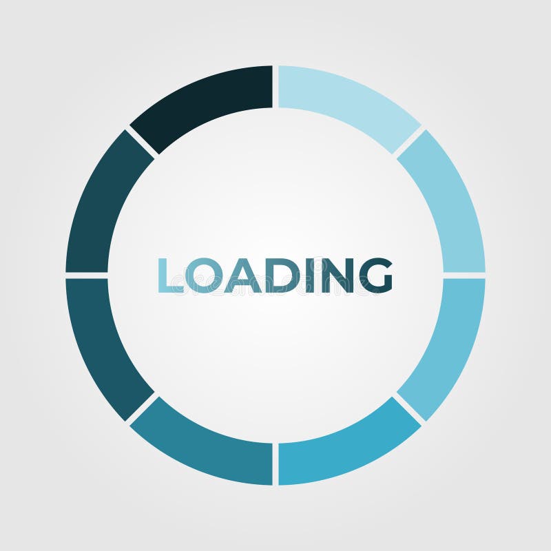 Minimalis and Futuristic Blue Circle Loading Bar Vector Illustration ...