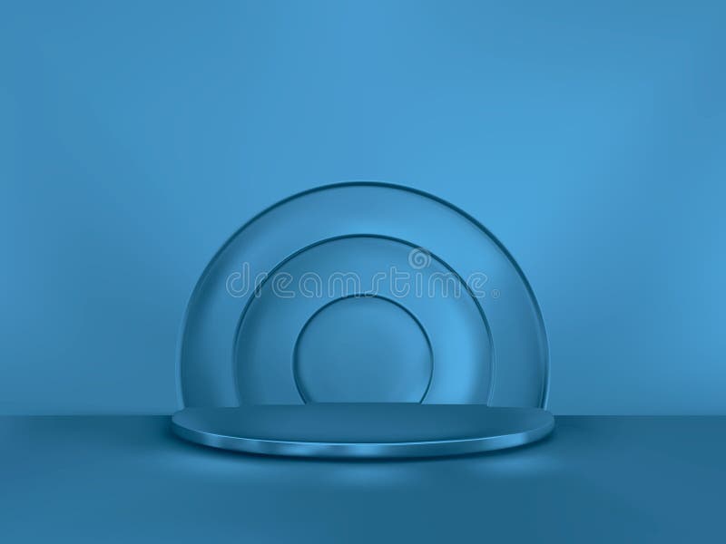 Minimalism Abstract Background with a Pedestal. 3d Vector Stage Stock ...