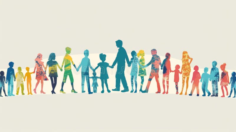 Minimalism Emphasizing the Importance of Community Bonds Stock Image ...