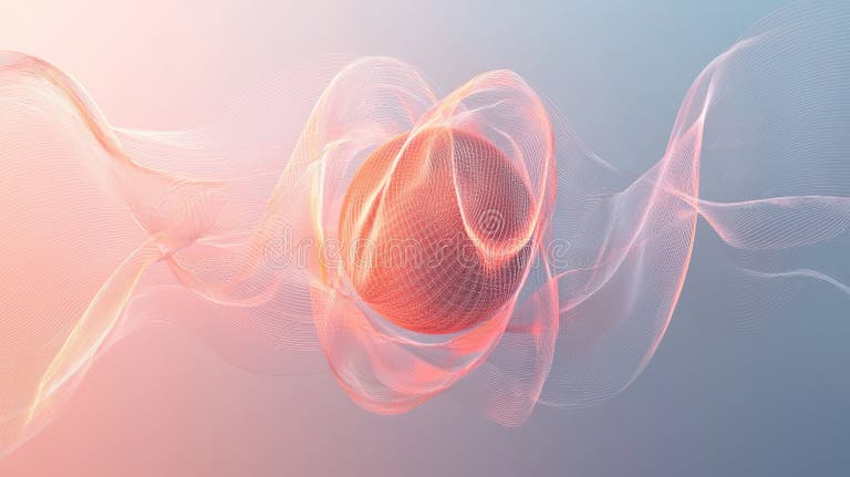 Minimalist 3D Quantum Science Banner with Atomic Pattern Stock ...