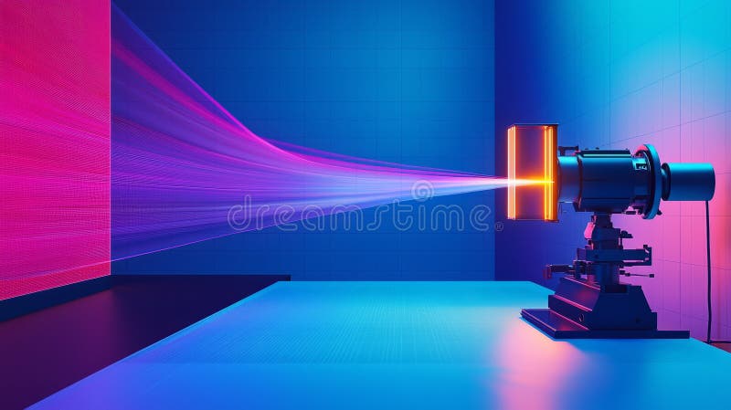 Isolated 3D Banner with Spectrometer Image Physics Technology Analysis ...