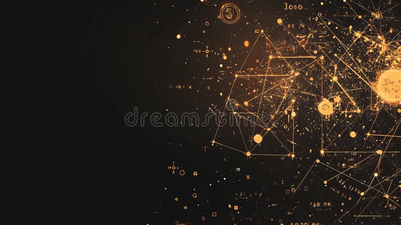 Minimalist 3D Banner with Mathematical Symbols and Formulas Stock ...