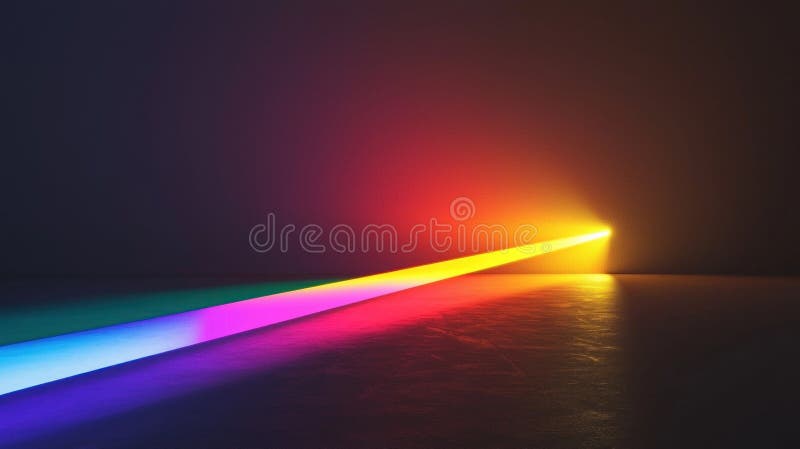 Isolated 3D Minimalist Banner Light Spectrum Physics Science Stock ...