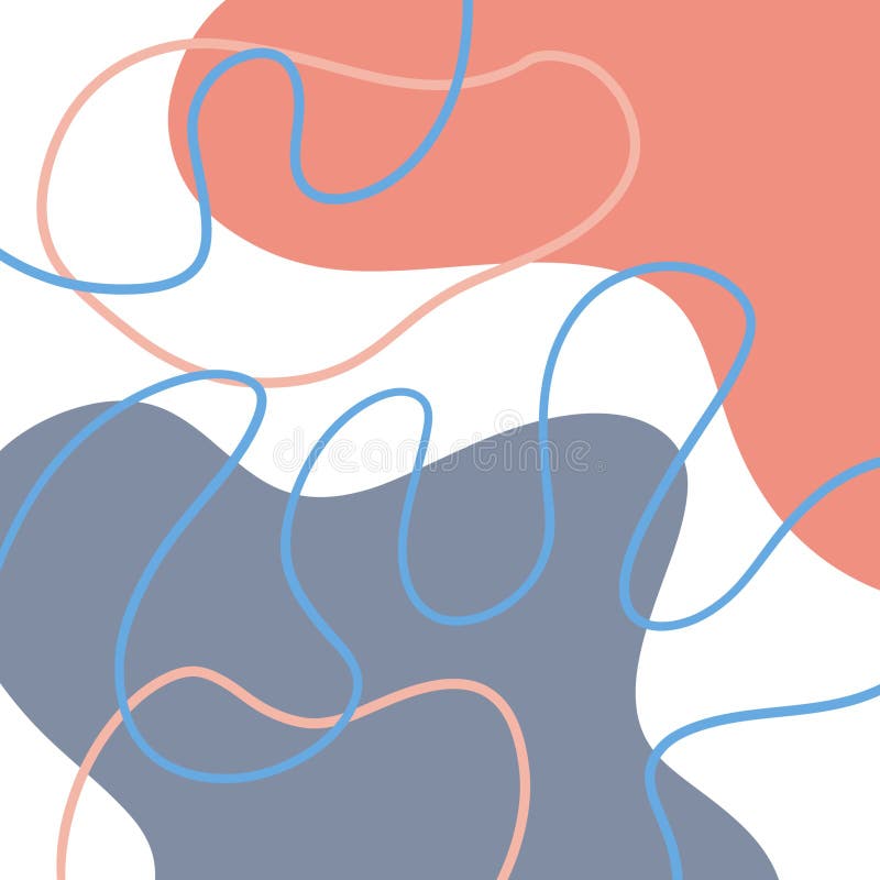 Minimalism Style of Hand Drawn Lines Stock Vector - Illustration of ...