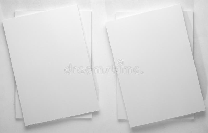 Stack of White Office Paper on Light Background, Top View, Place for ...
