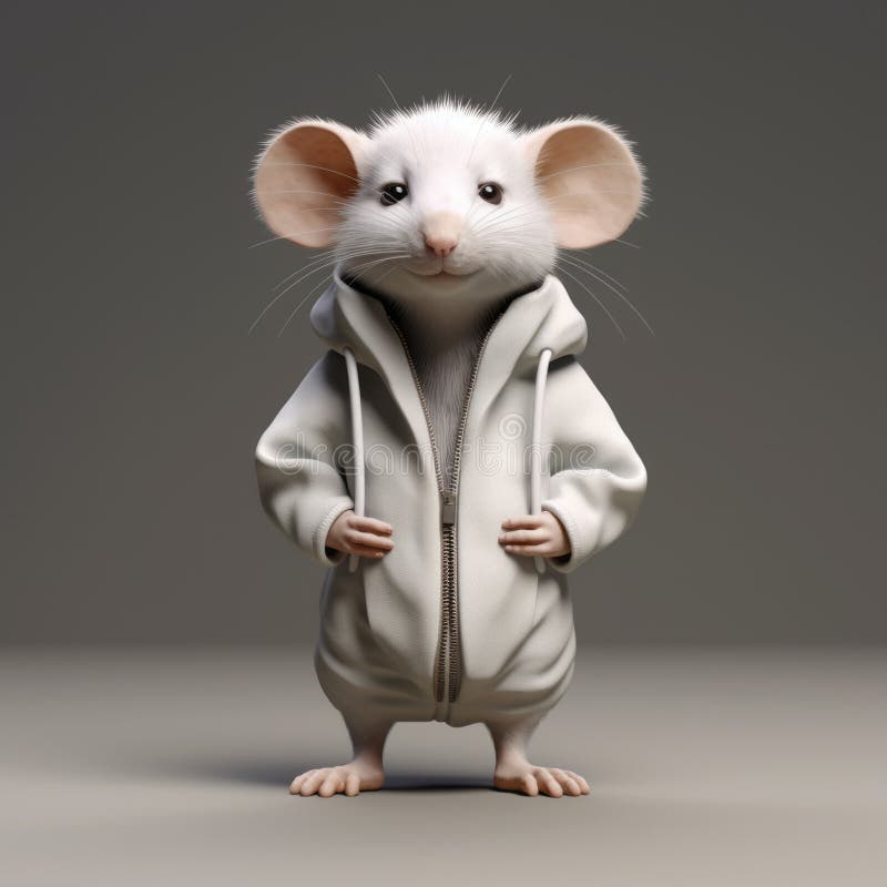 Minimalist 3d Rat Illustration with Street Style Realism Stock ...