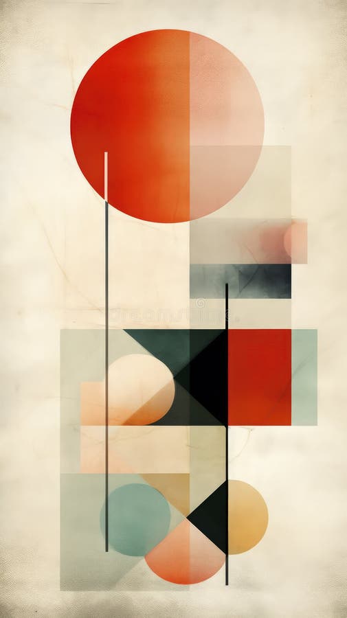 Minimalist Abstract Artwork with Clean and Precise Geometric Shapes AI ...