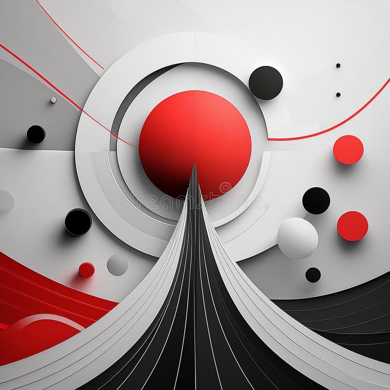 Minimalist, Abstract Artwork with a Simple Color Palette of Black ...