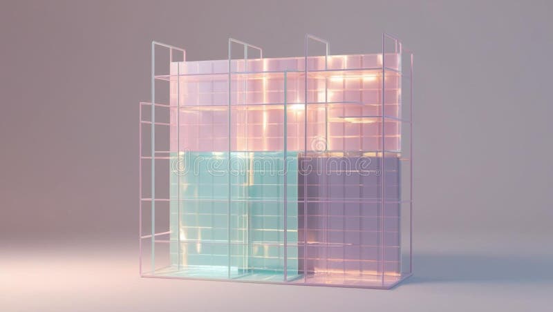 A Minimalist Abstract Background with a 3D Grid Structure Stock Image ...